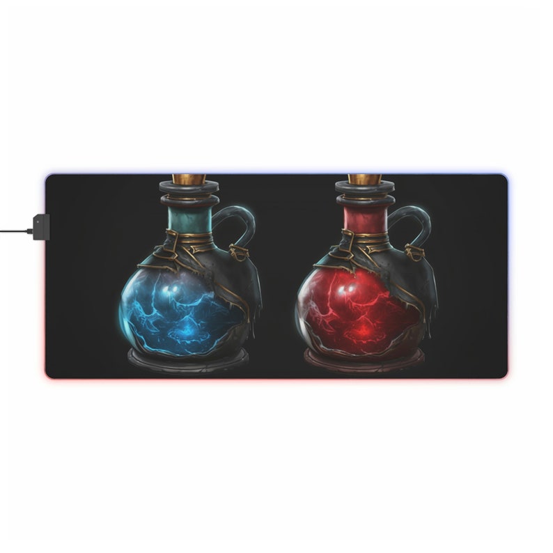 XXL Potion Deskmat Led Health Pot Mousepad RGB Mana Potion Diablo 4 ...