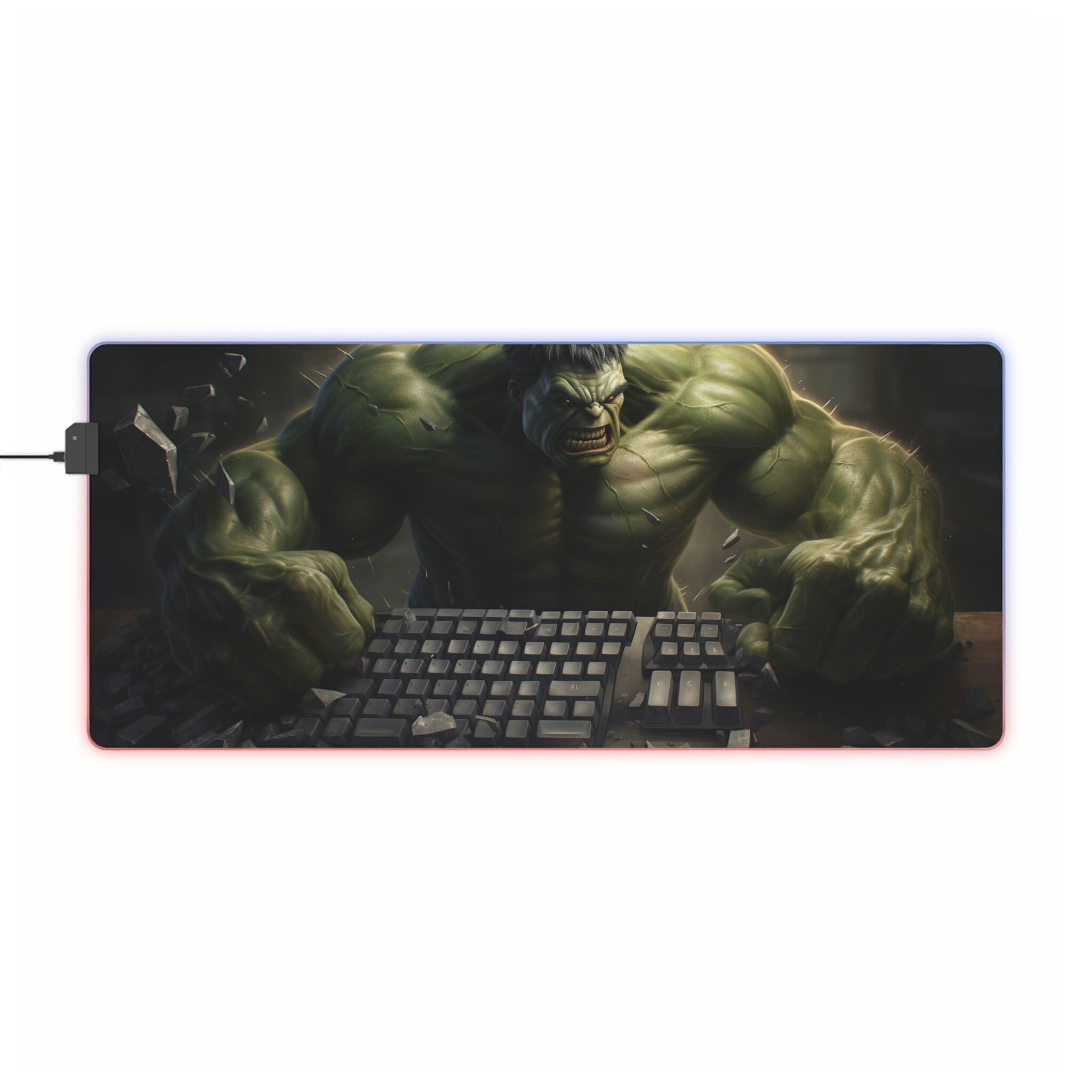 Hulk Desk Mat RAGE QUIT Hulk Smashing Keyboard Mouse Pad Xl Mousepad ...