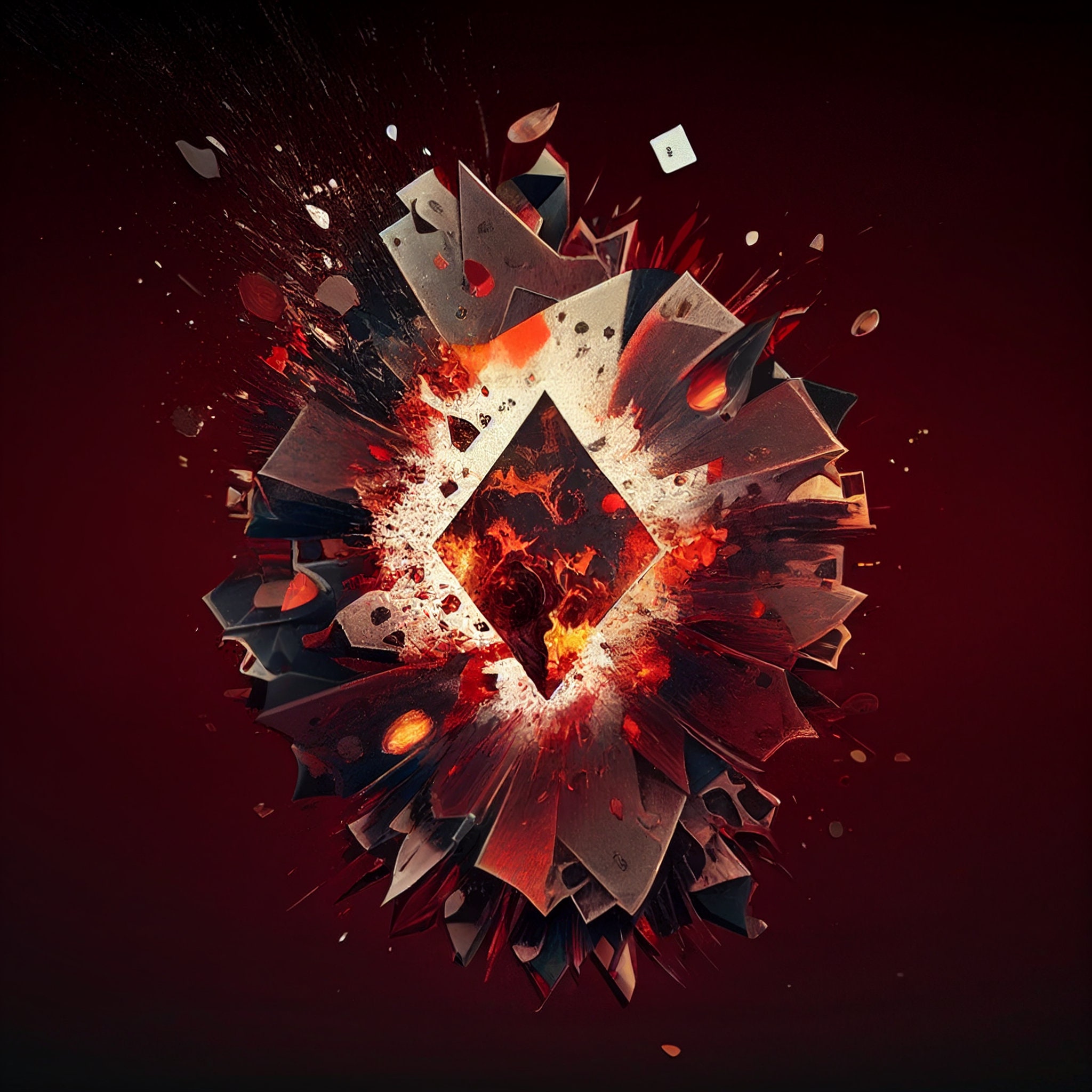 Artistically Displayed Playing Card Type Posters, Digital Prints This ...