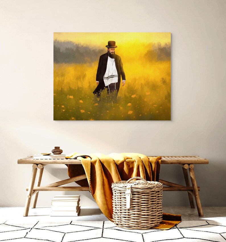 Breslov Hisbodedus Jewish Prayer Art - Golden Hour Prayer, Jewish ...