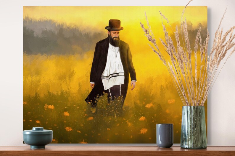 Breslov Hisbodedus Jewish Prayer Art - Golden Hour Prayer, Jewish ...
