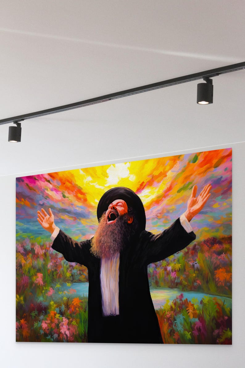 30x40 Breslov / Breslev Hisbodedus Jewish Prayer Art – Emuna on Fire ...
