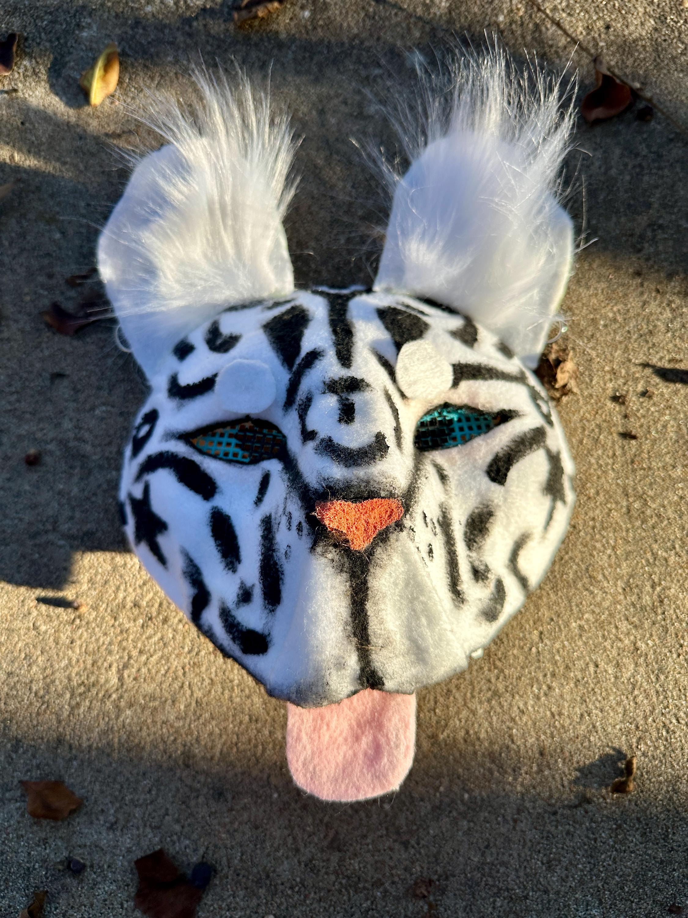 White Tiger Therian Mask - Bendable Ears - Handcrafted - Etsy