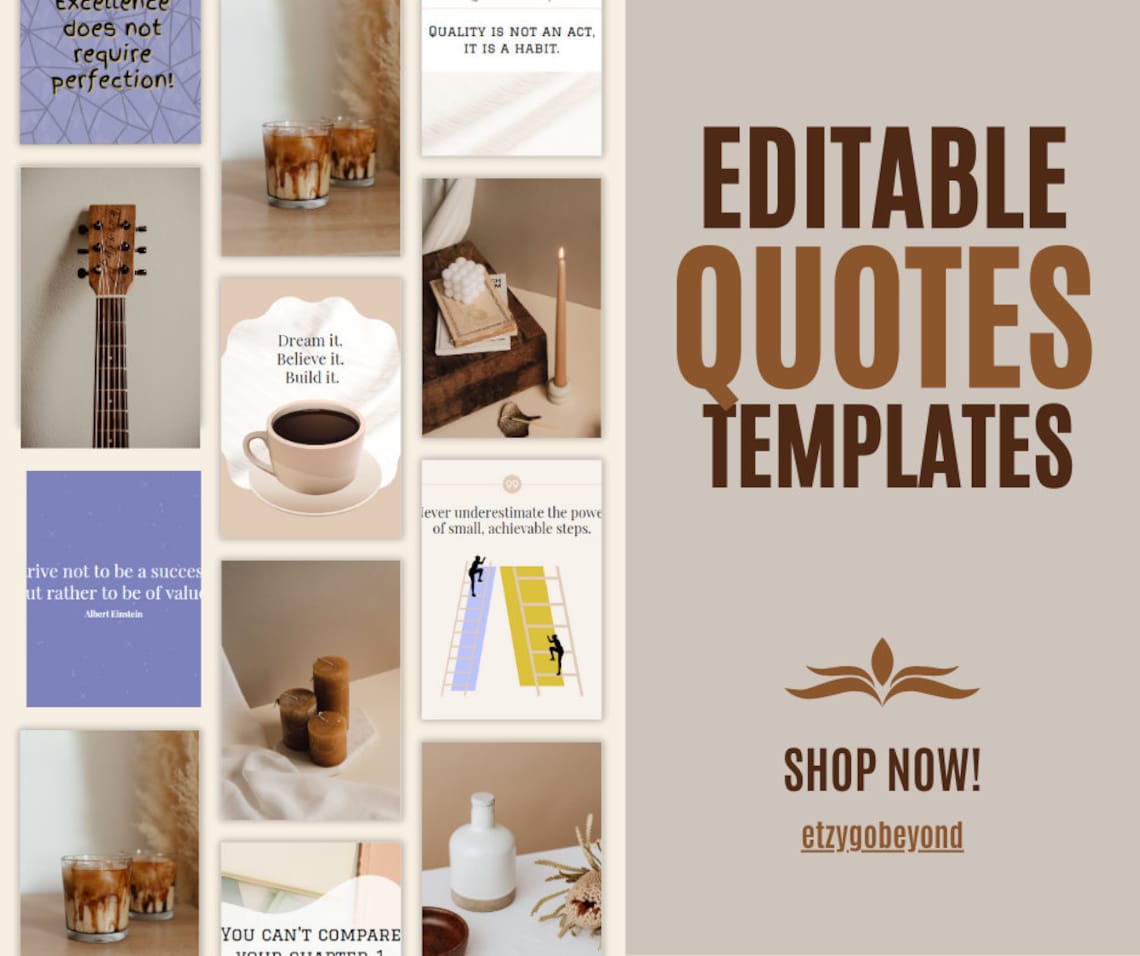 50 Motivational Quotes Printable & Editable Template - Etsy