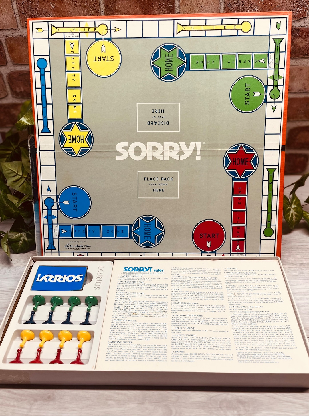 Vintage 1972 sorry Board Game - Etsy