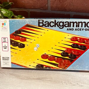 Vintage 1973 Backgammon & Acey-ducey Game by Milton Bradley - Etsy