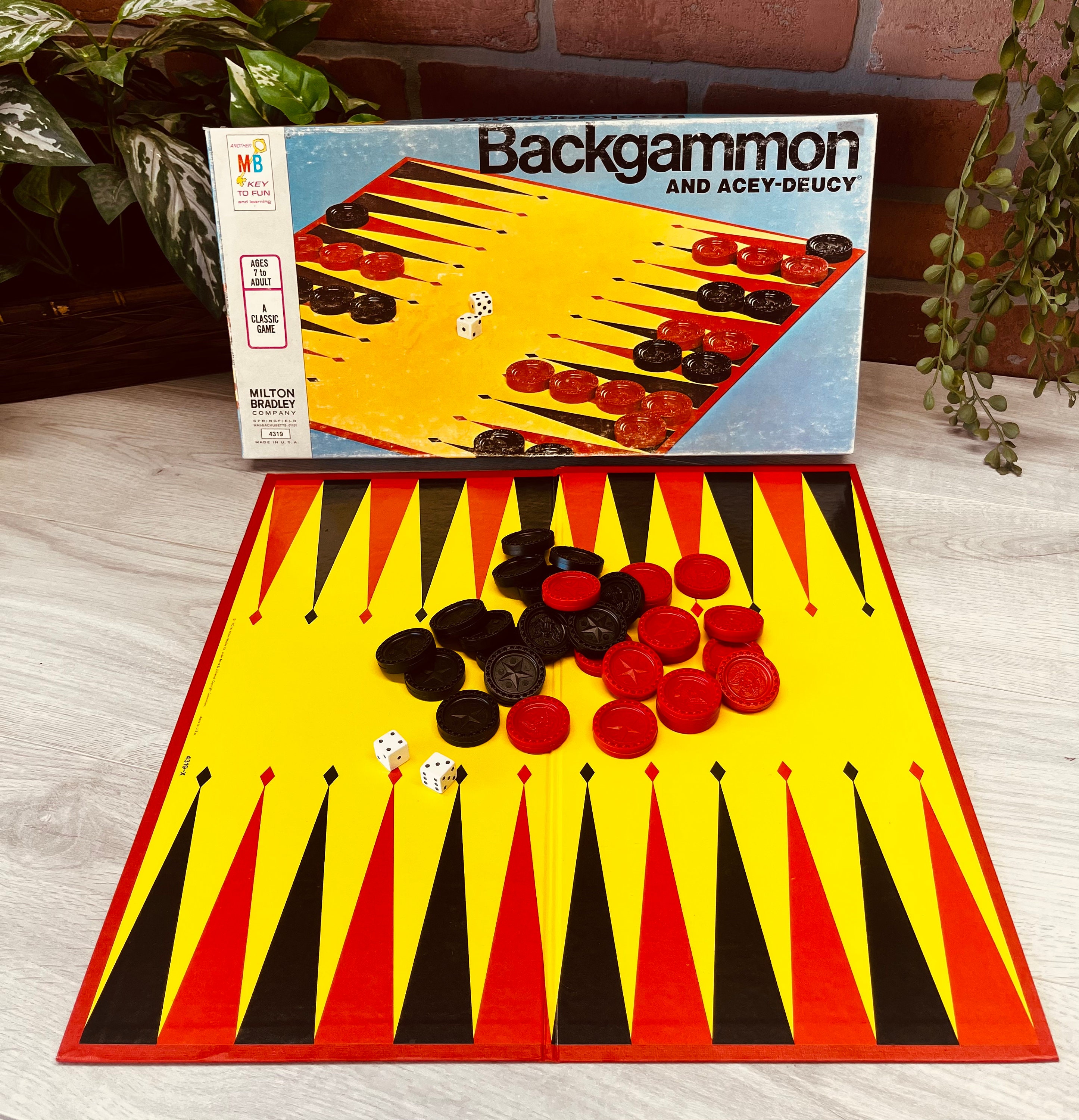 Vintage 1973 Backgammon & Acey-ducey Game by Milton Bradley - Etsy