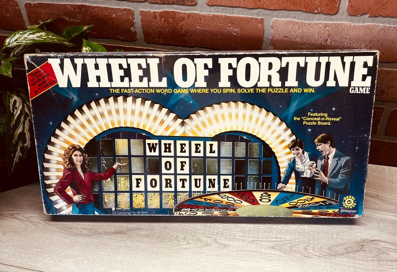 Vintage 1985 Wheel of Fortune Board Game by Pressman Games - Etsy