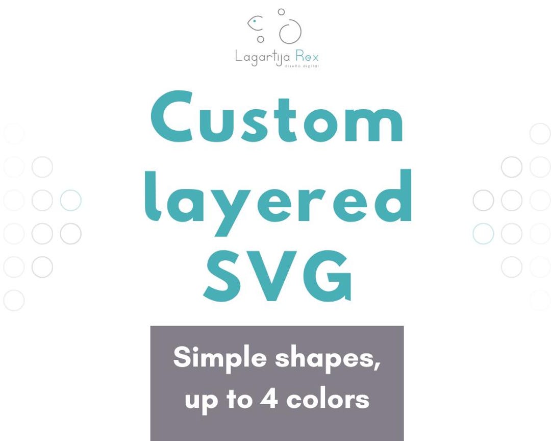 Custom Layered SVG File - Simple Shapes, up to 4 Colors - Etsy