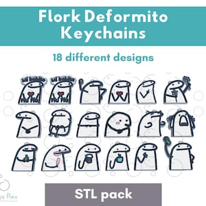 18 Flork Deformito Keychains Pack - Etsy