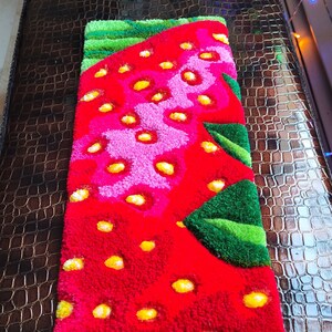 Keyboard Mat Strawberry Fluffy Strawberry Keyboard Mat Tufted Keyboard ...