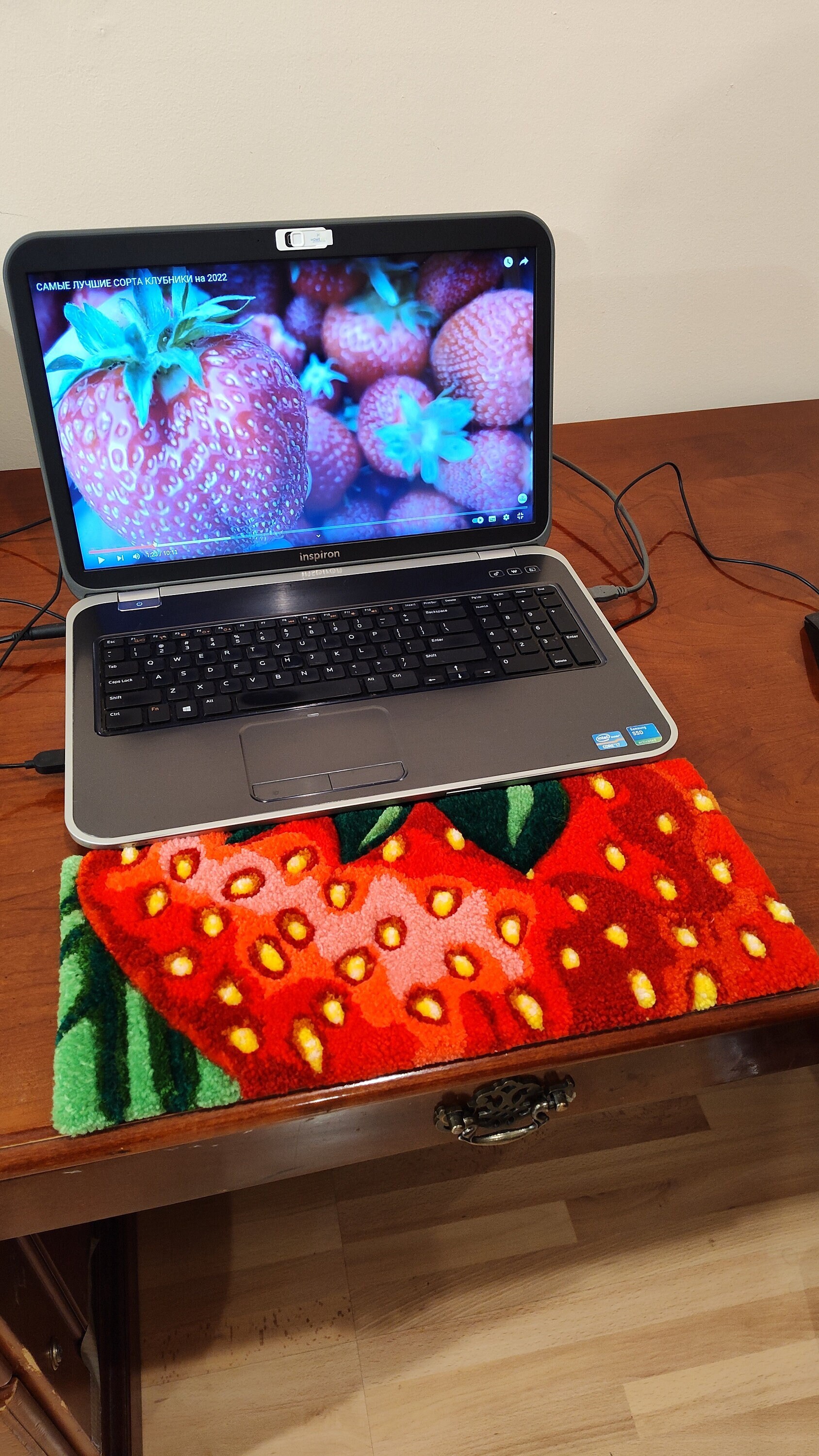 Keyboard Mat Strawberry Fluffy Strawberry Keyboard Mat Tufted Keyboard ...
