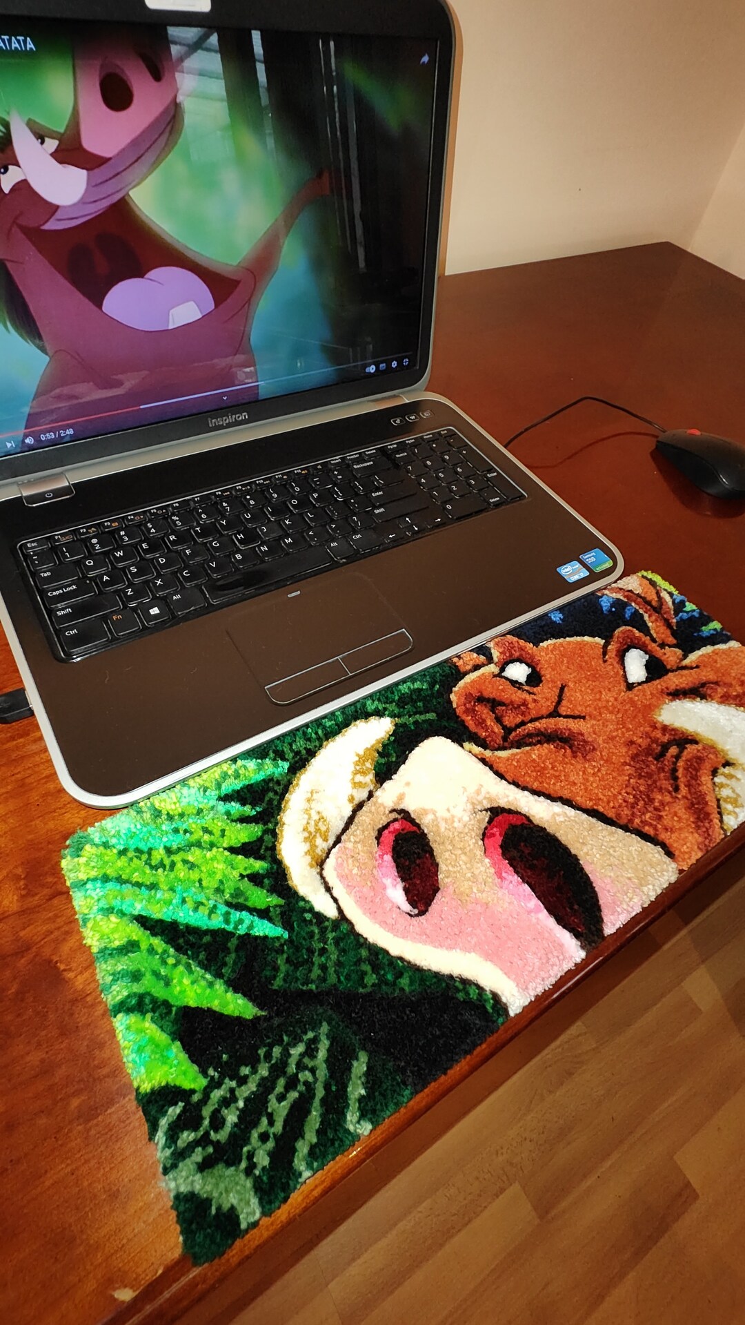 Pumbaa Keyboard Mat, Tufted Keyboard Mat, Pumbaa Hand Mat, Pumbaa ...