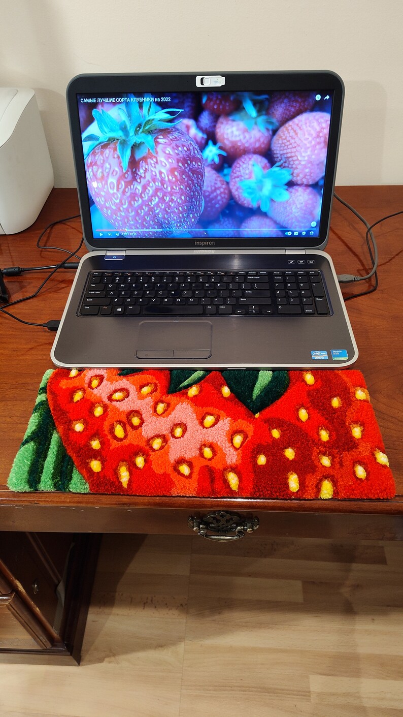 Keyboard Mat Strawberry Fluffy Strawberry Keyboard Mat Tufted Keyboard ...