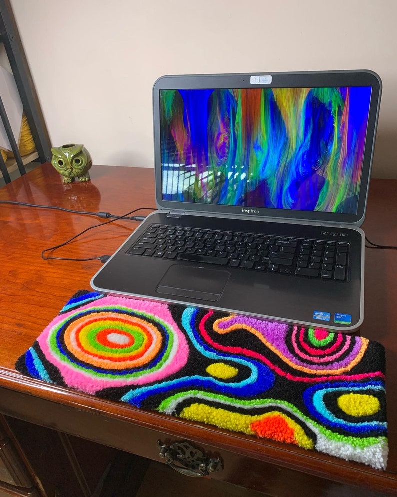Keyboard Rug Fluffy Keyboard Rug Rainbow Keyboard Pad Rainbow Rug ...