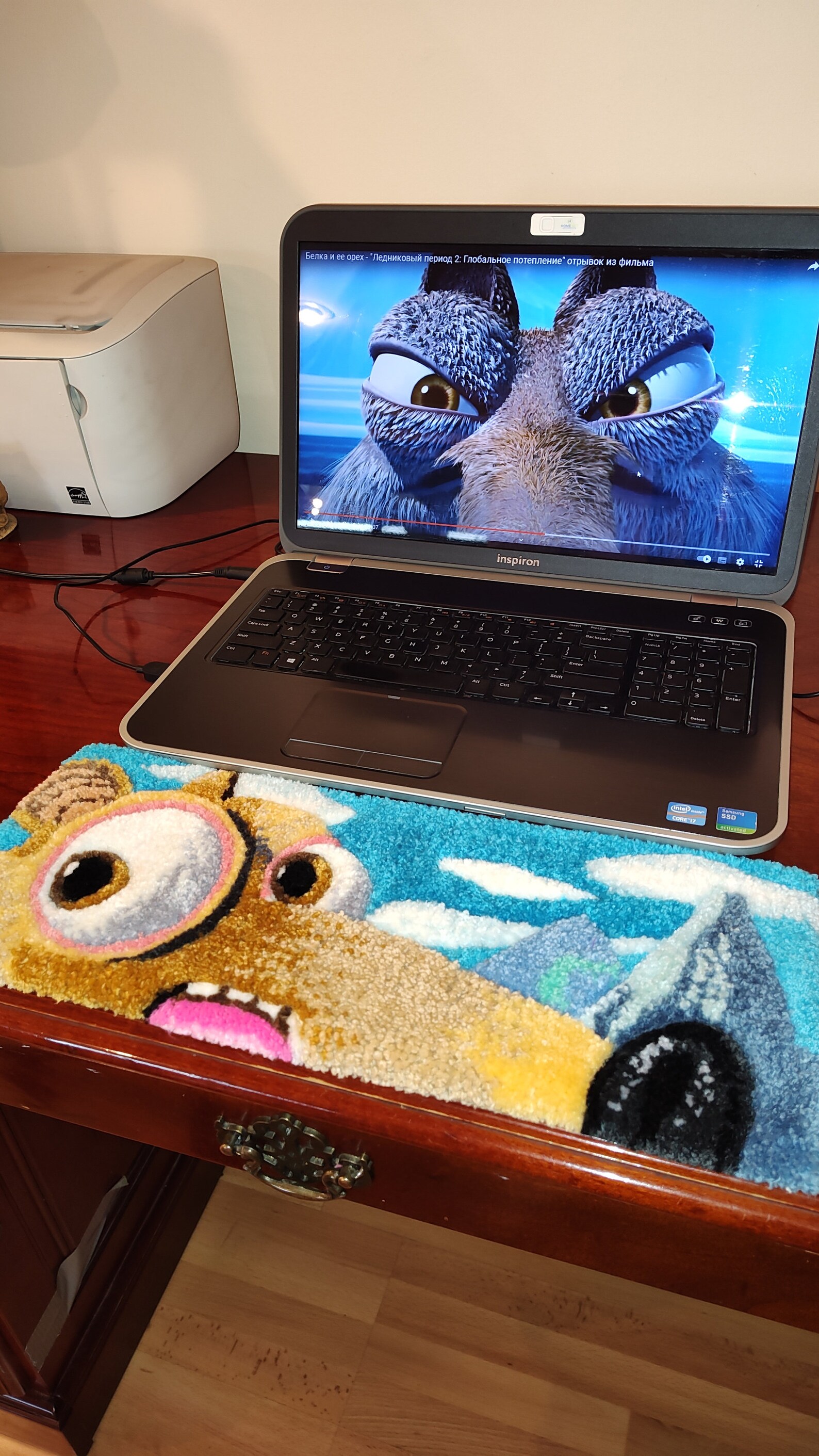 Fluffy Squirrel Ice Age Keyboard Mat, Fluffy Squirrel Mat, Hand Mat ...