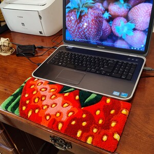 Keyboard Mat Strawberry Fluffy Strawberry Keyboard Mat Tufted Keyboard ...