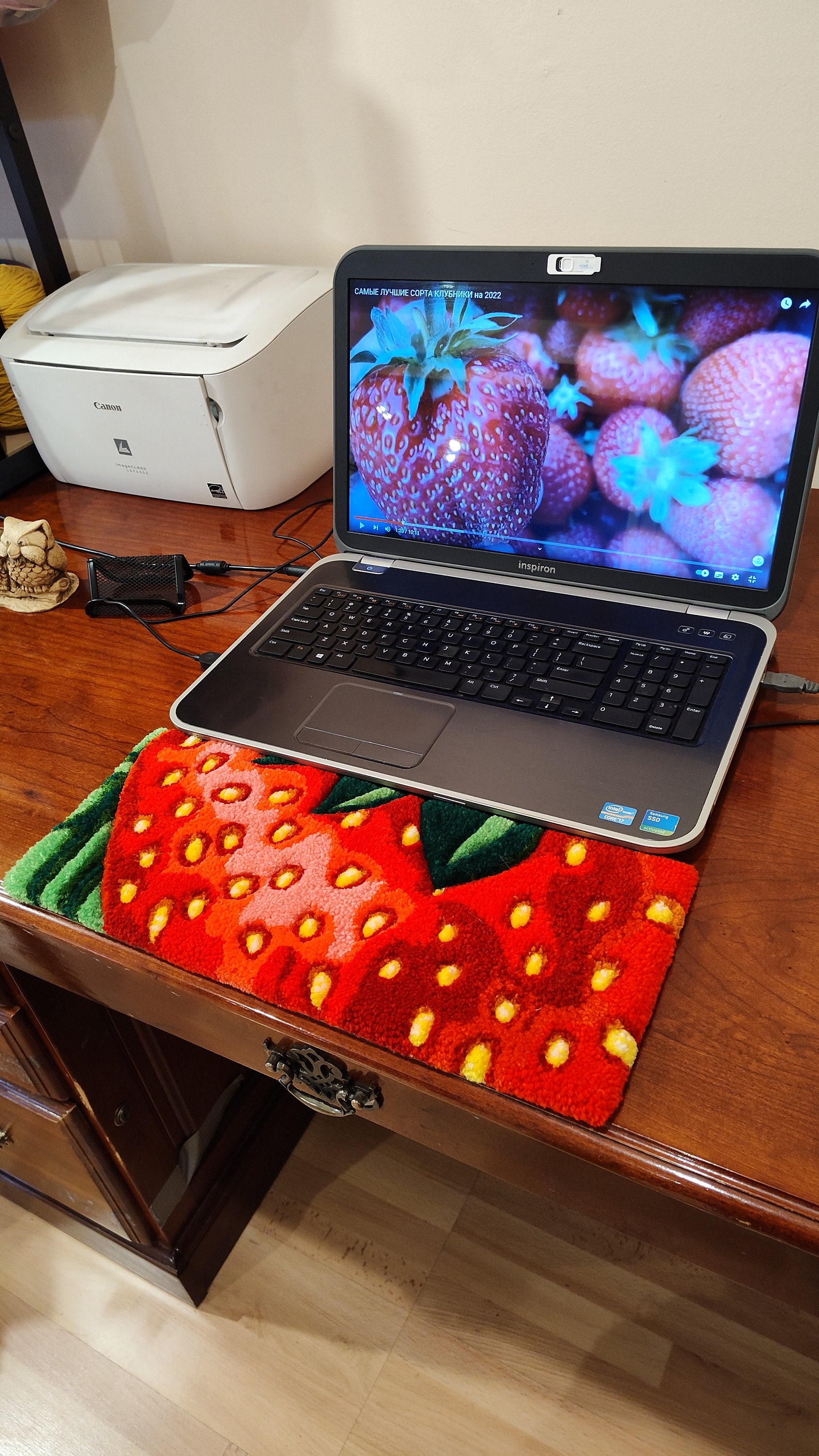 Keyboard Mat Strawberry Fluffy Strawberry Keyboard Mat Tufted Keyboard ...