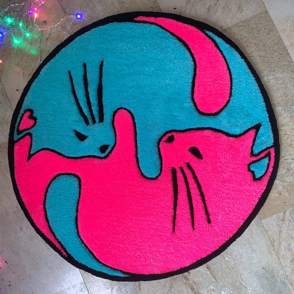 Fluffy Cats Rug - Etsy
