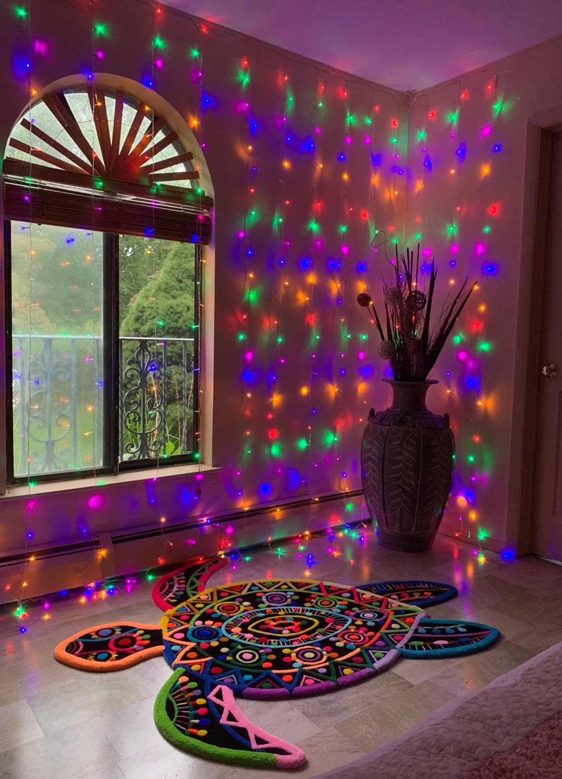 Turtle Rug Meditation Turtle Rug Rainbow Carpet Rainbow Turtle Rug ...