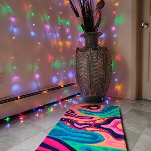 Rainbow Tufted Rug, Aesthetic Rug, Bright Carpet, Multicolor Rug ...
