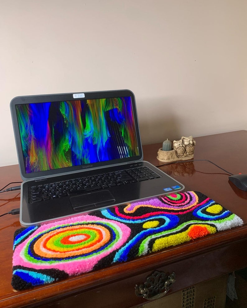 Keyboard Rug Fluffy Keyboard Rug Rainbow Keyboard Pad Rainbow Rug ...