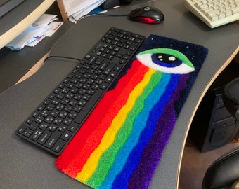 Keyboard Rug Fluffy Keyboard Rug Rainbow Keyboard Pad Rainbow Rug ...