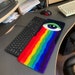 Fluffy Keyboard Rug Eye Rug Rainbow Keyboard Pad Rainbow Rug - Etsy