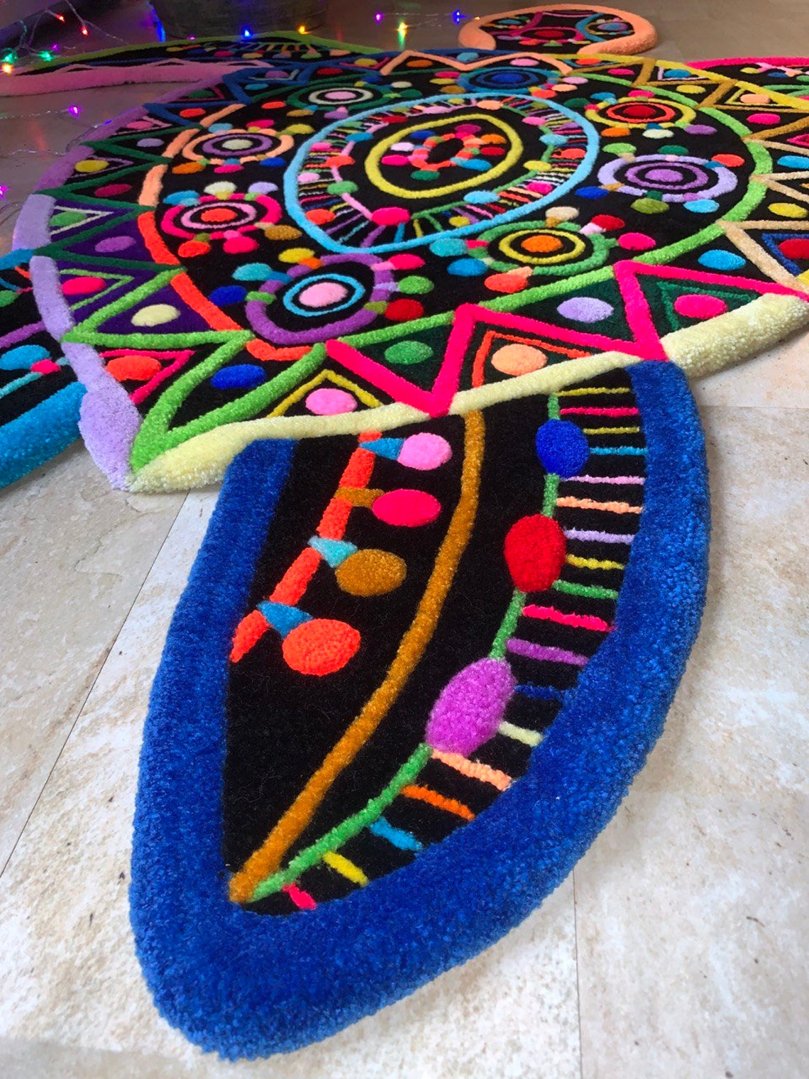 Turtle Rug Meditation Turtle Rug Rainbow Carpet Rainbow Turtle Rug ...
