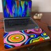 Keyboard Rug Fluffy Keyboard Rug Rainbow Keyboard Pad Rainbow Rug ...