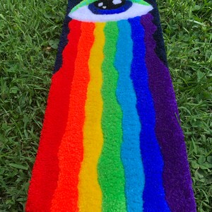 Fluffy Keyboard Rug Eye Rug Rainbow Keyboard Pad Rainbow Rug Eye Carpet ...