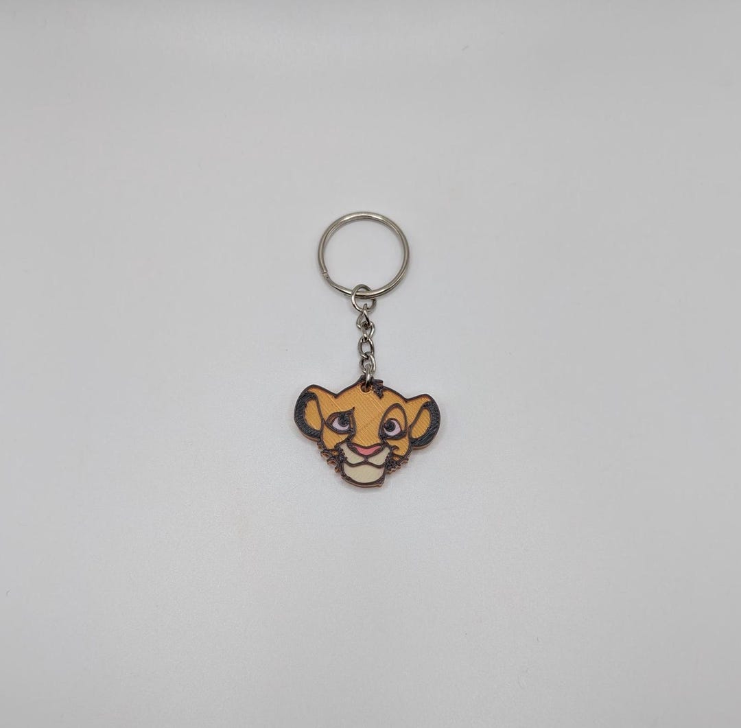 Simba the Lion Inspired Keychain Charm, Phone Charm, Keyring - Etsy