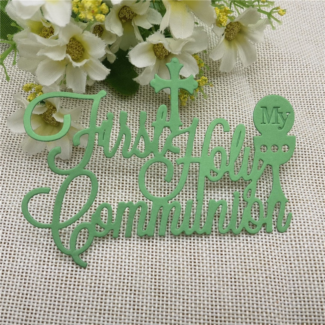 My First Holy Communion Cake Topperdies Metal Cutting Dies - Etsy