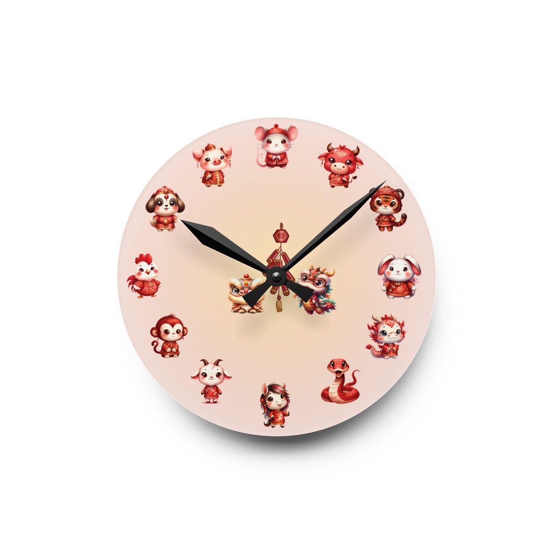 Lunar Zodiac Wall Clock: Celestial Astrology Art, Modern Horoscope ...