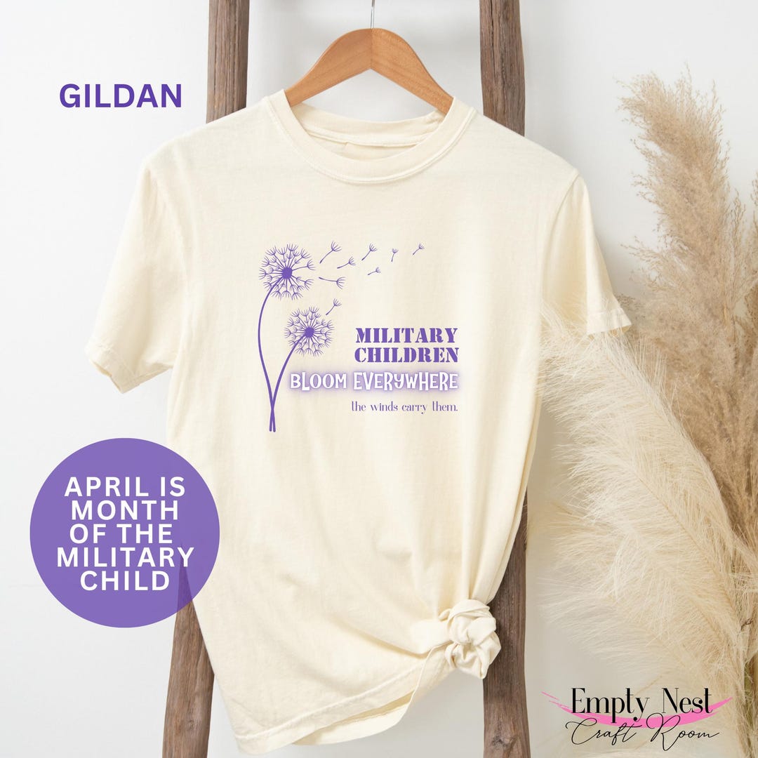 Military Dandelion T-shirt, Month of the Military Child, Unisex ...