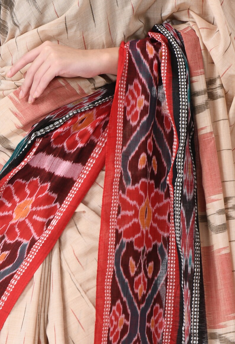 Sambalpuri Ikkat Cotton Handloom Scot Dali Saree Gift for Her - Etsy