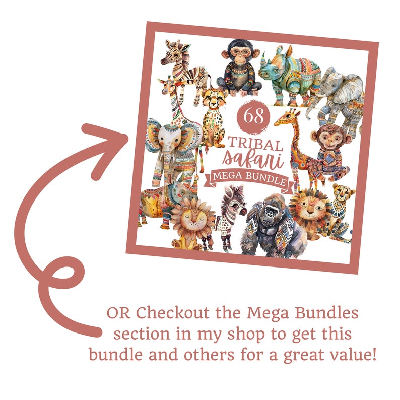 Cute Giraffe Safari Clipart Cute Safari Clipart Tribal Africa Clipart ...