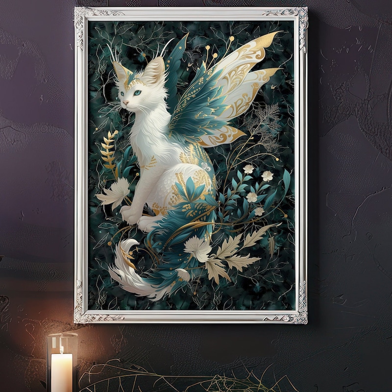 Winged Cat - Etsy