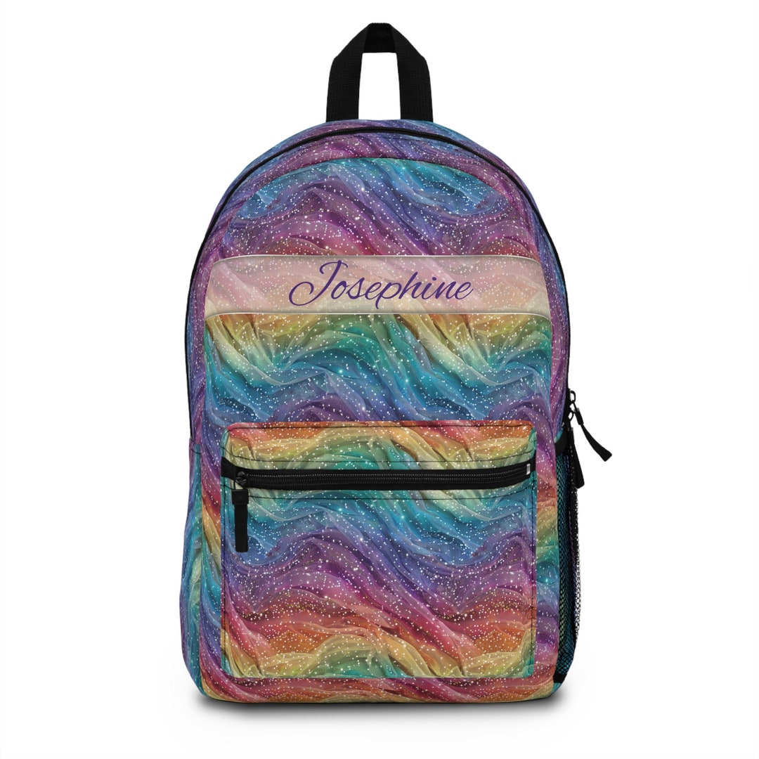 Personalized Rainbow Swirl Backpack: Custom Kids School Bag - Etsy