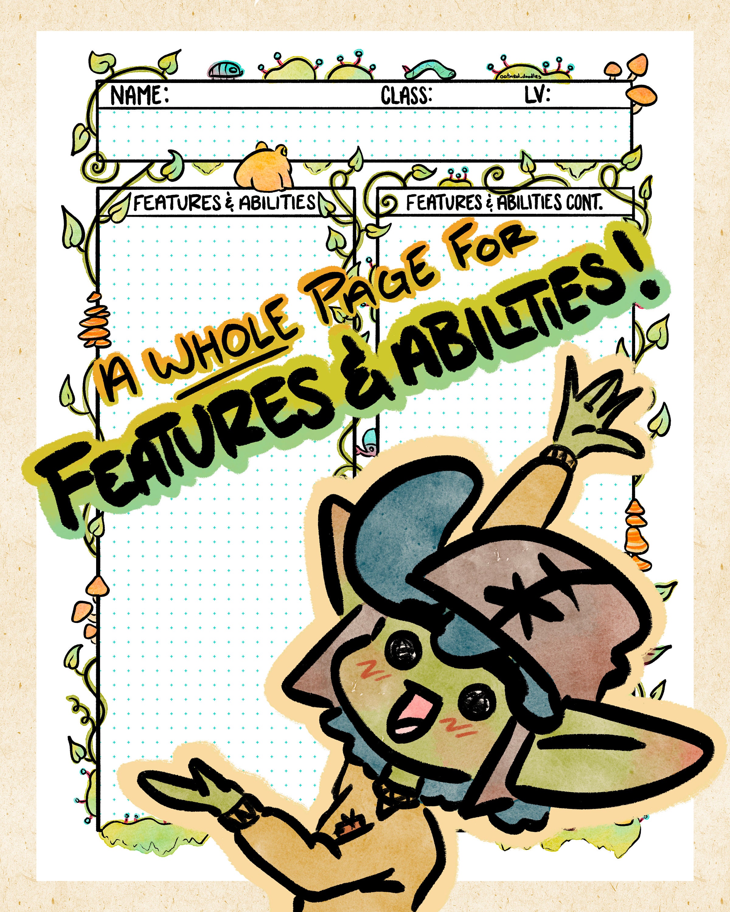 Frog Pond: Dnd 5e Character Sheet - Etsy New Zealand