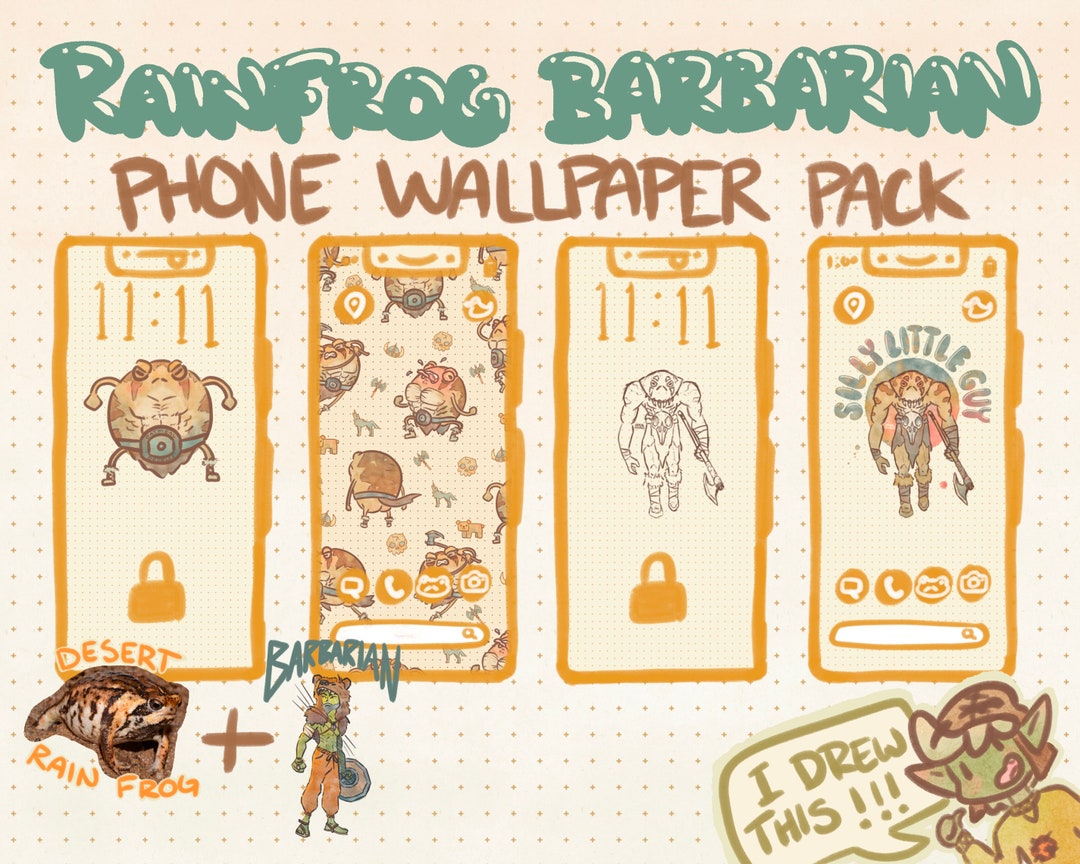 Frog Barbarian Wallpaper Bundle - Etsy