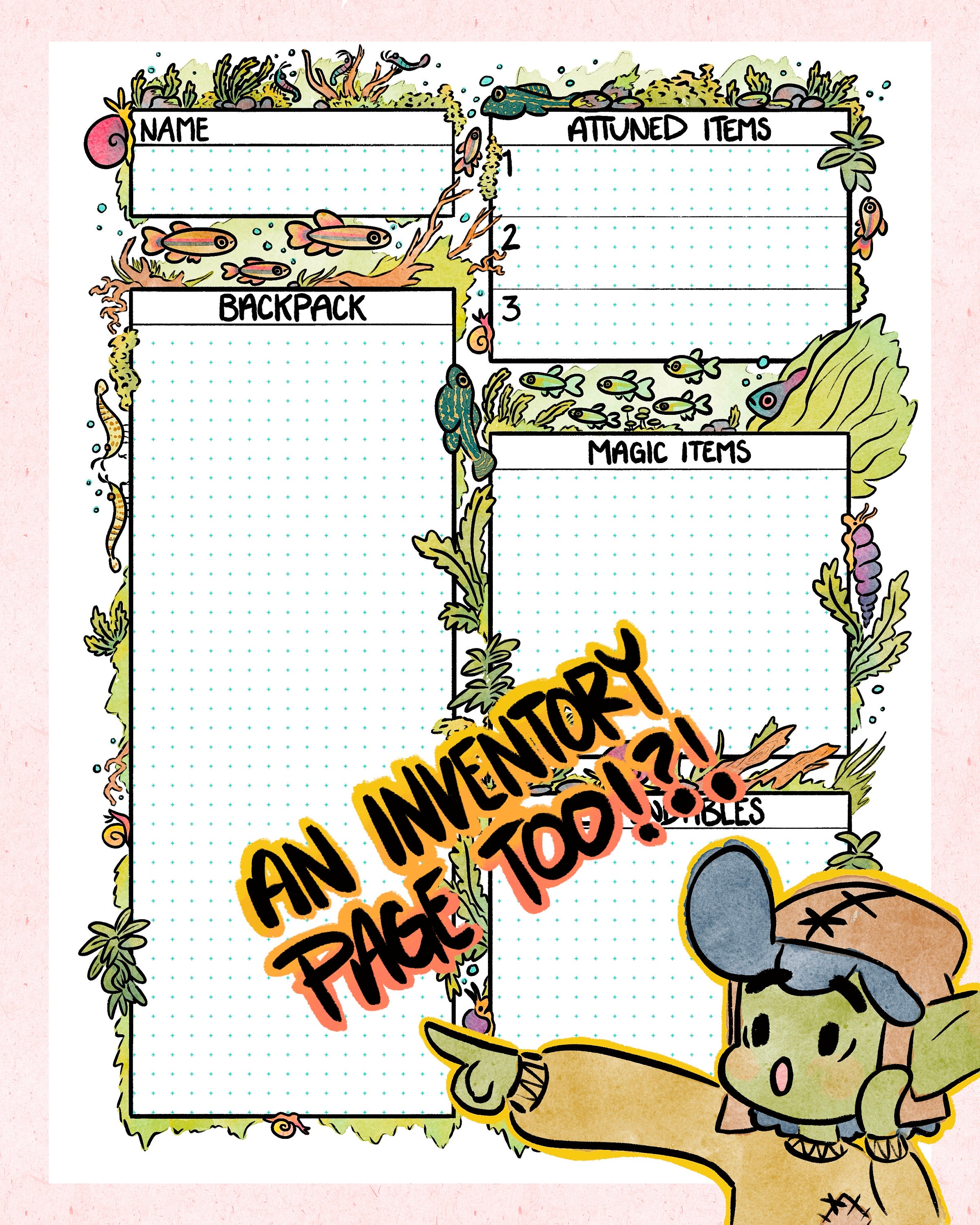 Roll for In-fish-itive! Dnd 5e Character Sheet - Etsy