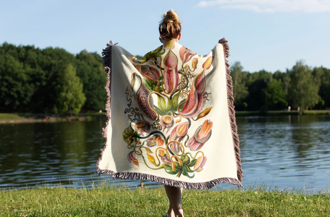 Nepenthes Pitcher Plant Throw / Blanket / Wall Art Gift for Carnivorous ...