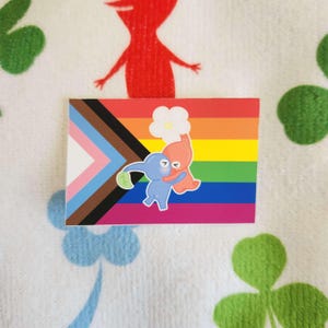 Pikmin Making Out Pride Flag Sticker - Etsy