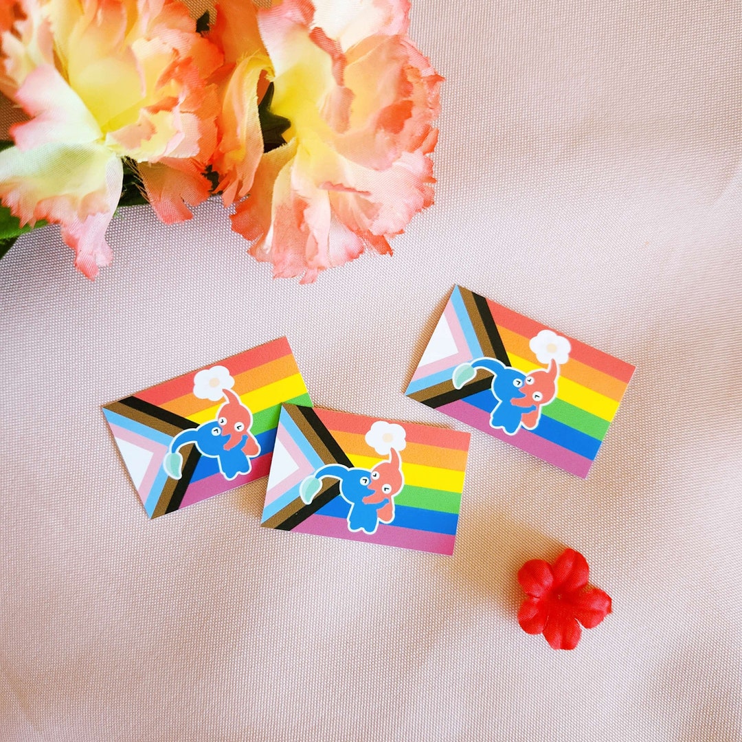 Pikmin Making Out Pride Flag Sticker - Etsy