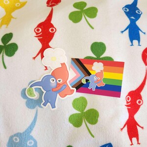 Pikmin Making Out Pride Flag Sticker - Etsy