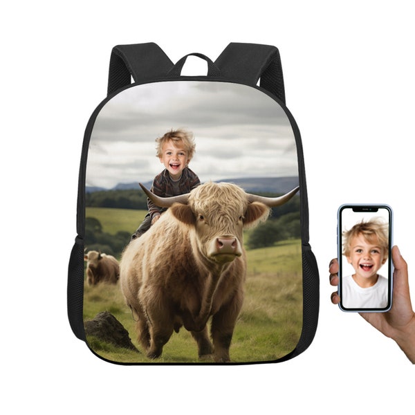 Cow Print Backpack - Etsy