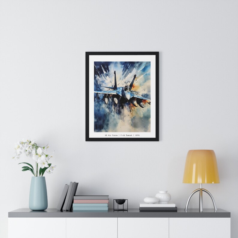 US Air Force F-14 Tomcat 1974 Jet Jet Art Art Gift Illustration ...