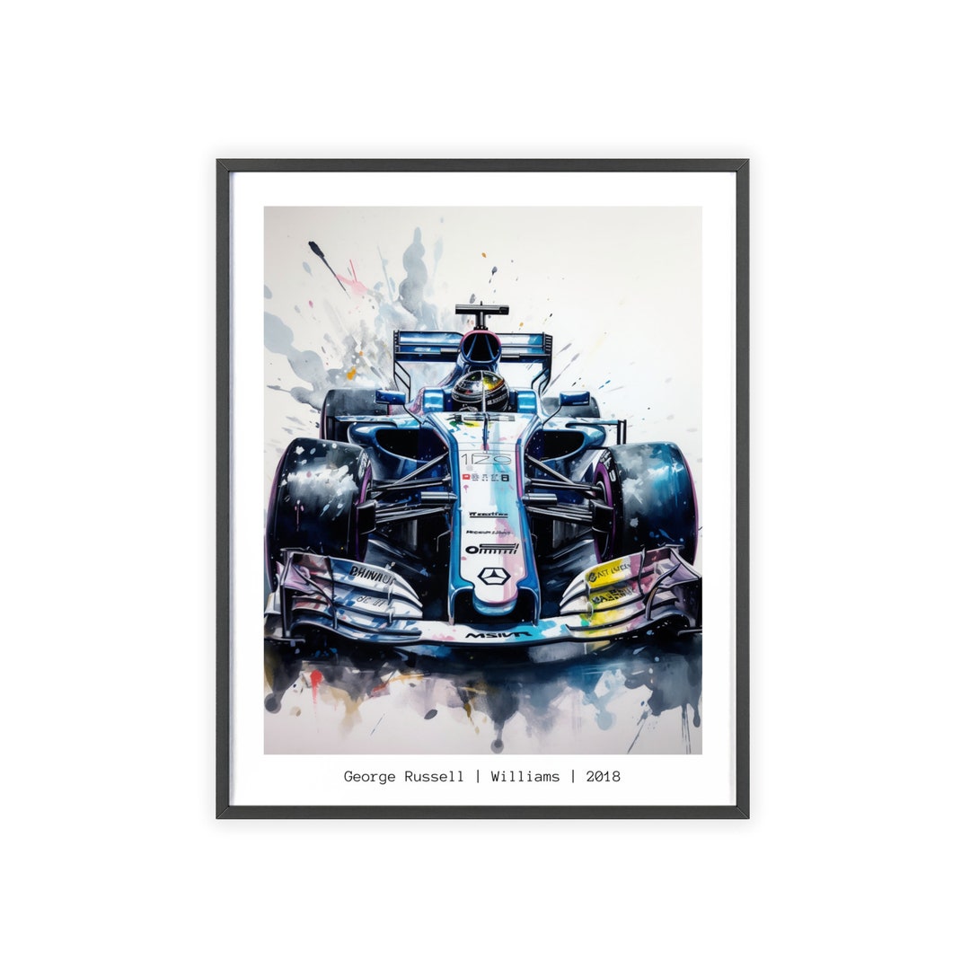 Lewis Hamilton 2019 F1 Car Poster Print | Mercedes W10 | Wall Art Gift ...