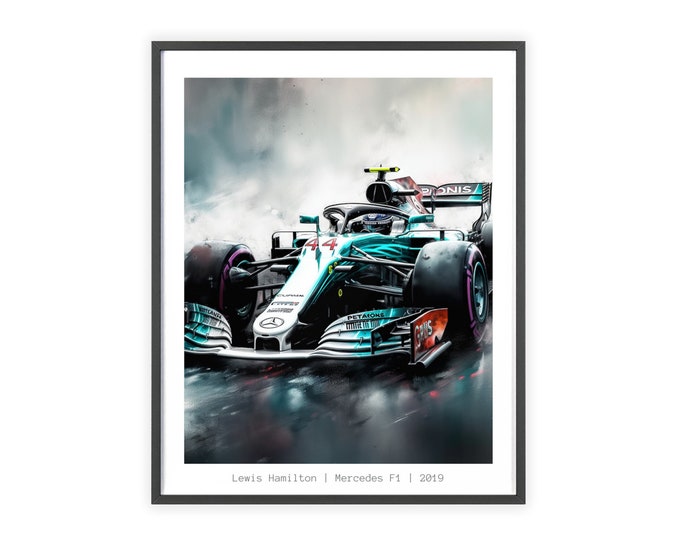 Lewis Hamilton 2022 F1 Car Poster F1 Mercedes Poster F1 Car Print Ref ...